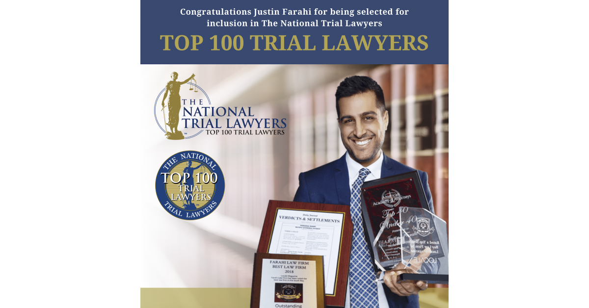 Personal Injury Attorney Justin Farahi named as Top 100 Trial Lawyers ...