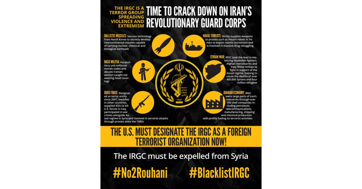 Classify Iran’s IRGC as well as Ministry of Intelligence and Security ...