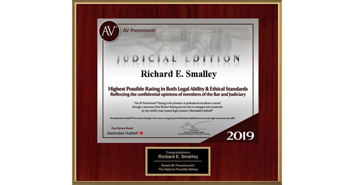 Oklahoma Family attorney Richard E. Smalley receives 2019 AV Preeminent ...