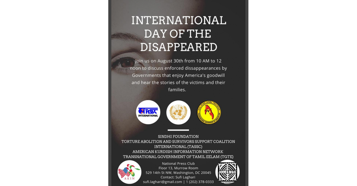International Day of the Disappeared Event at the National Press Club ...