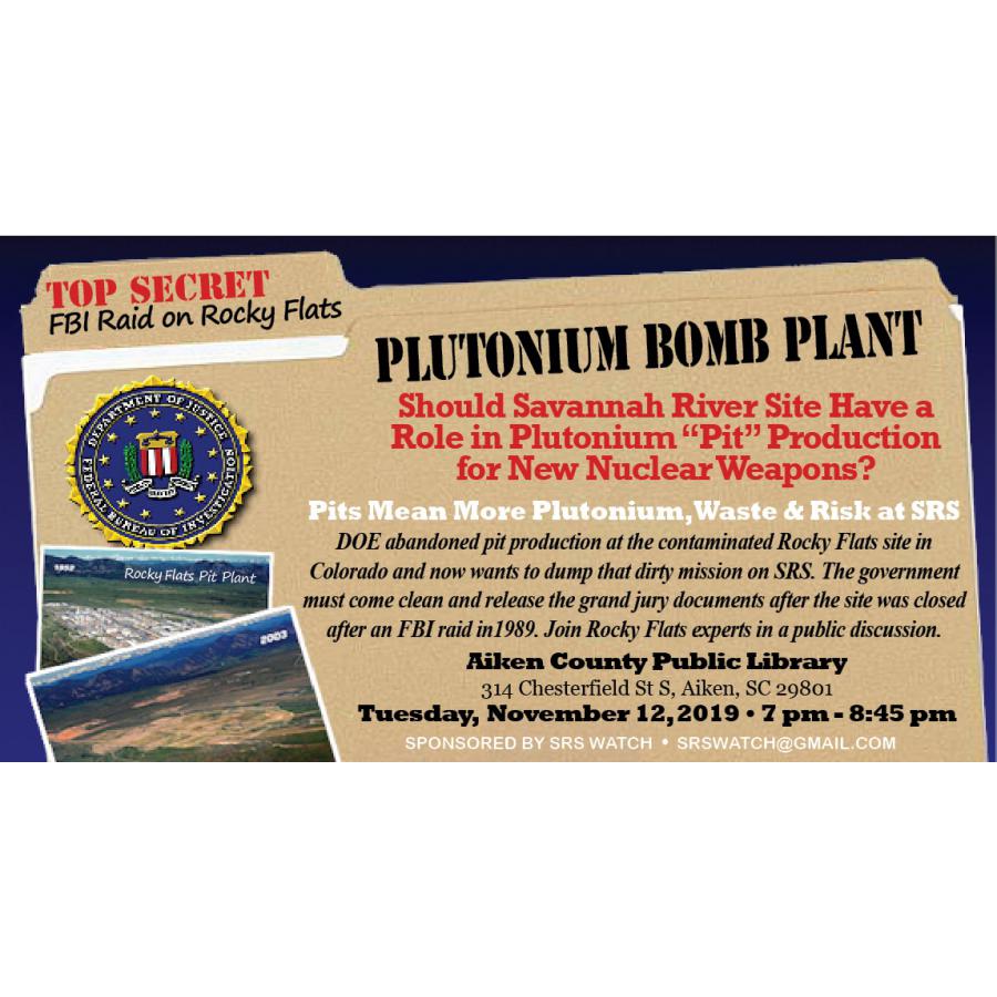 NNSA’s Proposed Plutonium Bomb Plant at Savannah River Site and Lessons ...